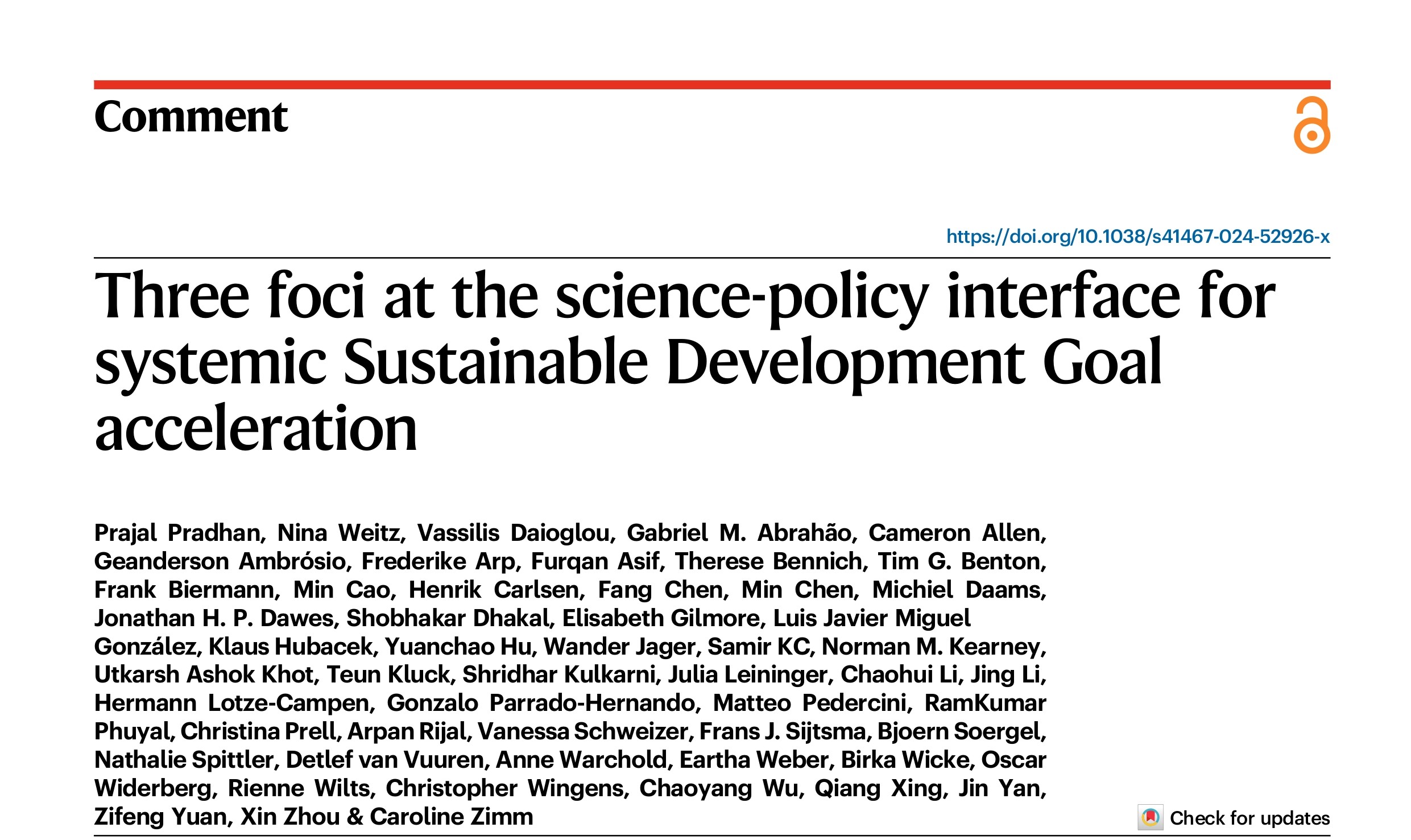 Researchers offer three foci at the science-policy interface to ...